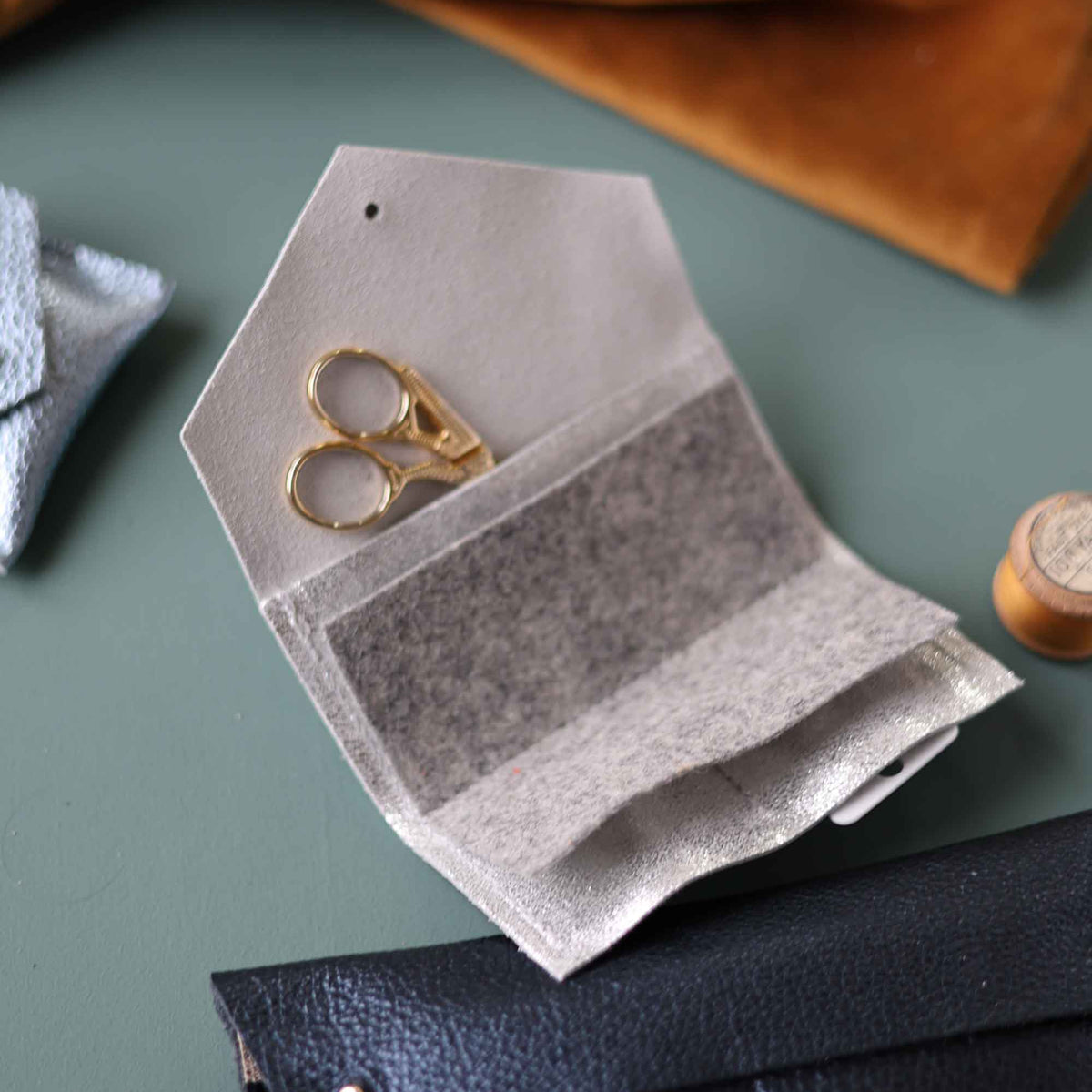 Shimmer Leather Sewing Needle Case – Studio Lowen