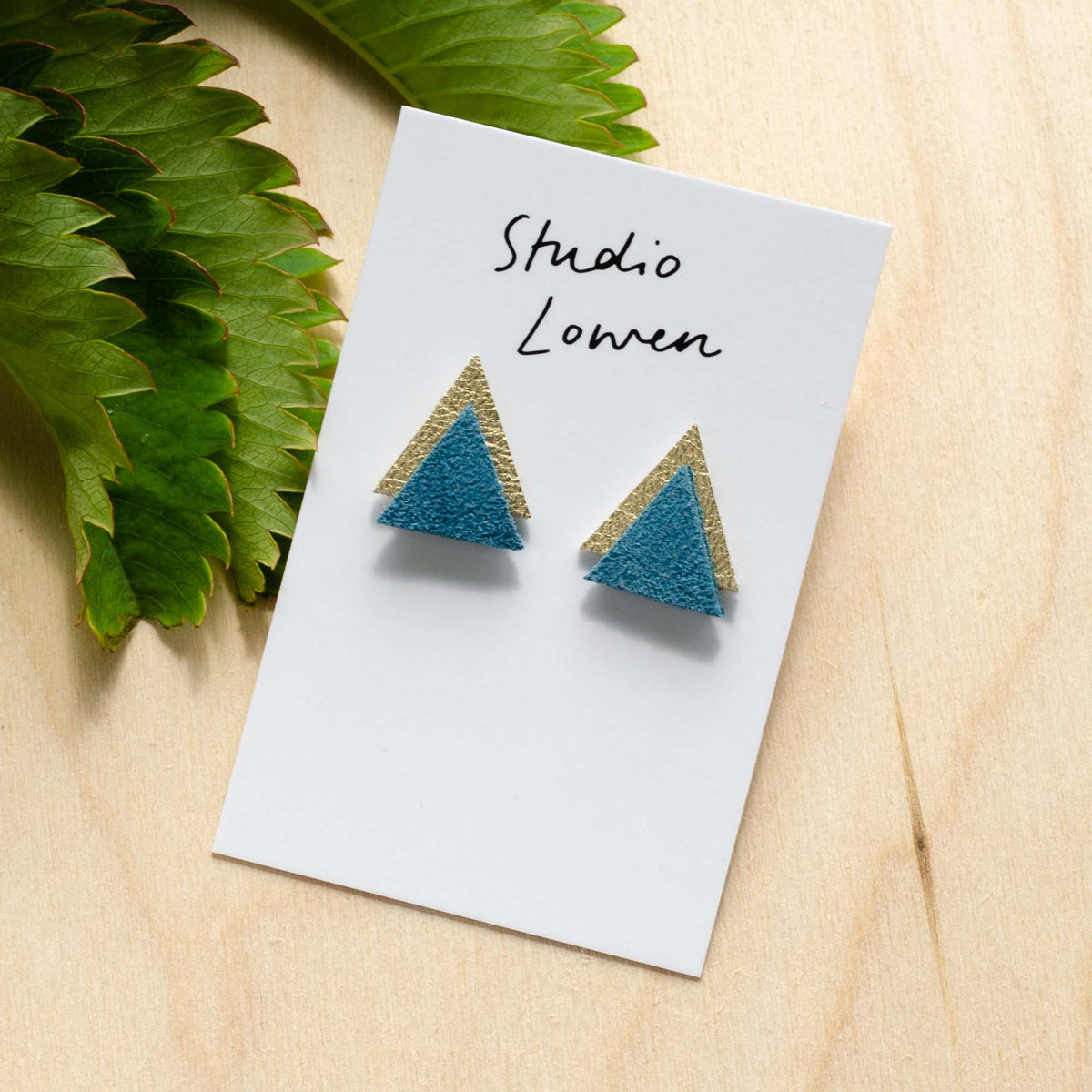 Triangle Leather Earrings – Studio Lowen